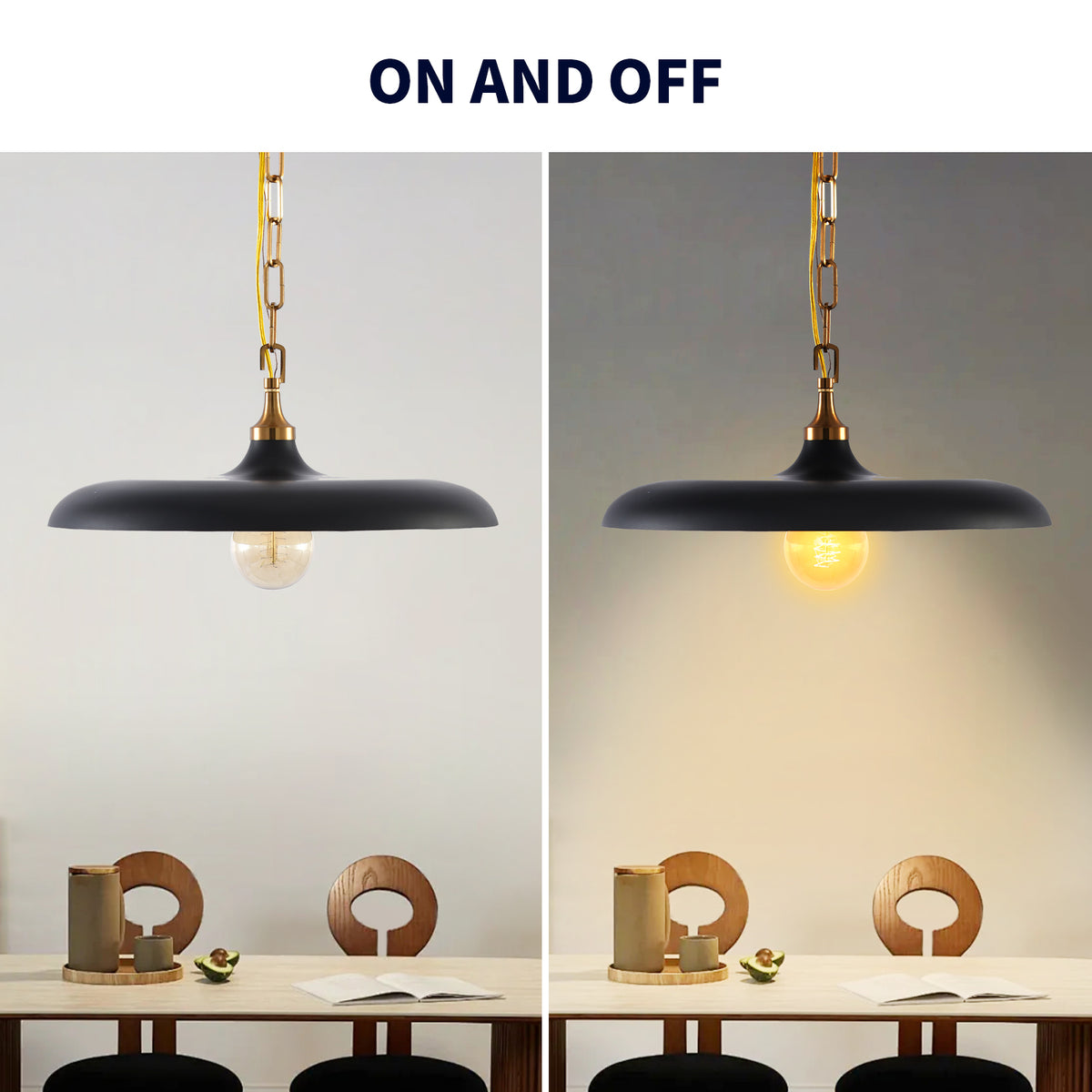 Farmhouse Pendant Light,5FT Adjustable Height,1-Light Hanging Lighting ...